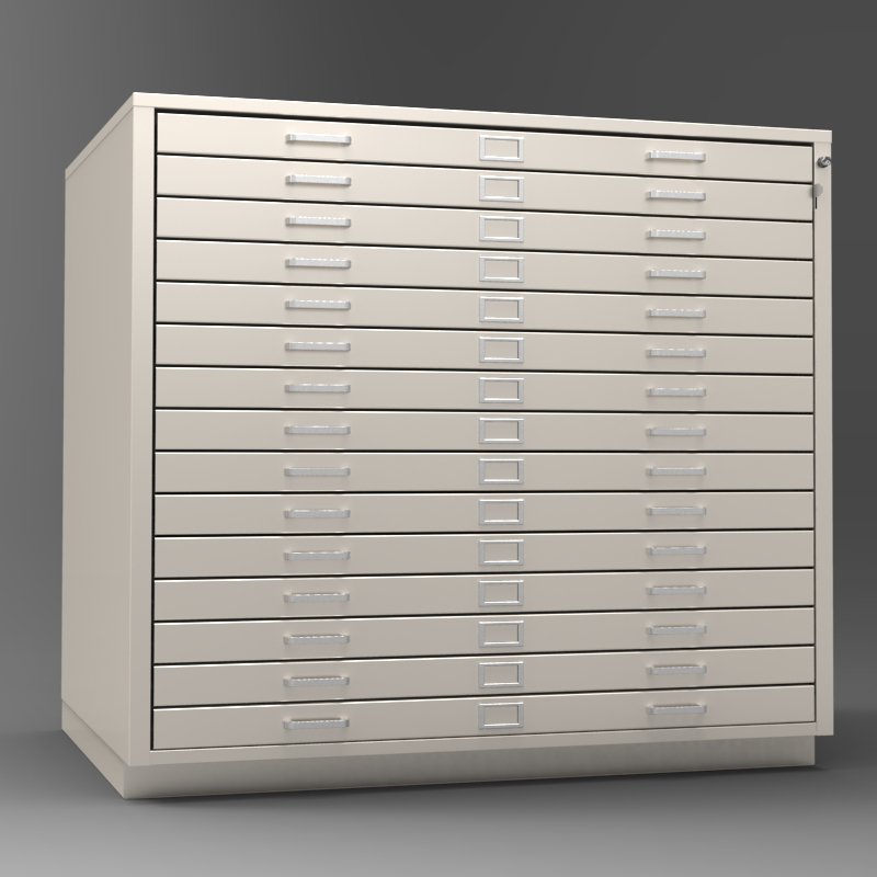 15 Drawer Flat File - Large (46-6550-15): Museum Storage: Flat File ...
